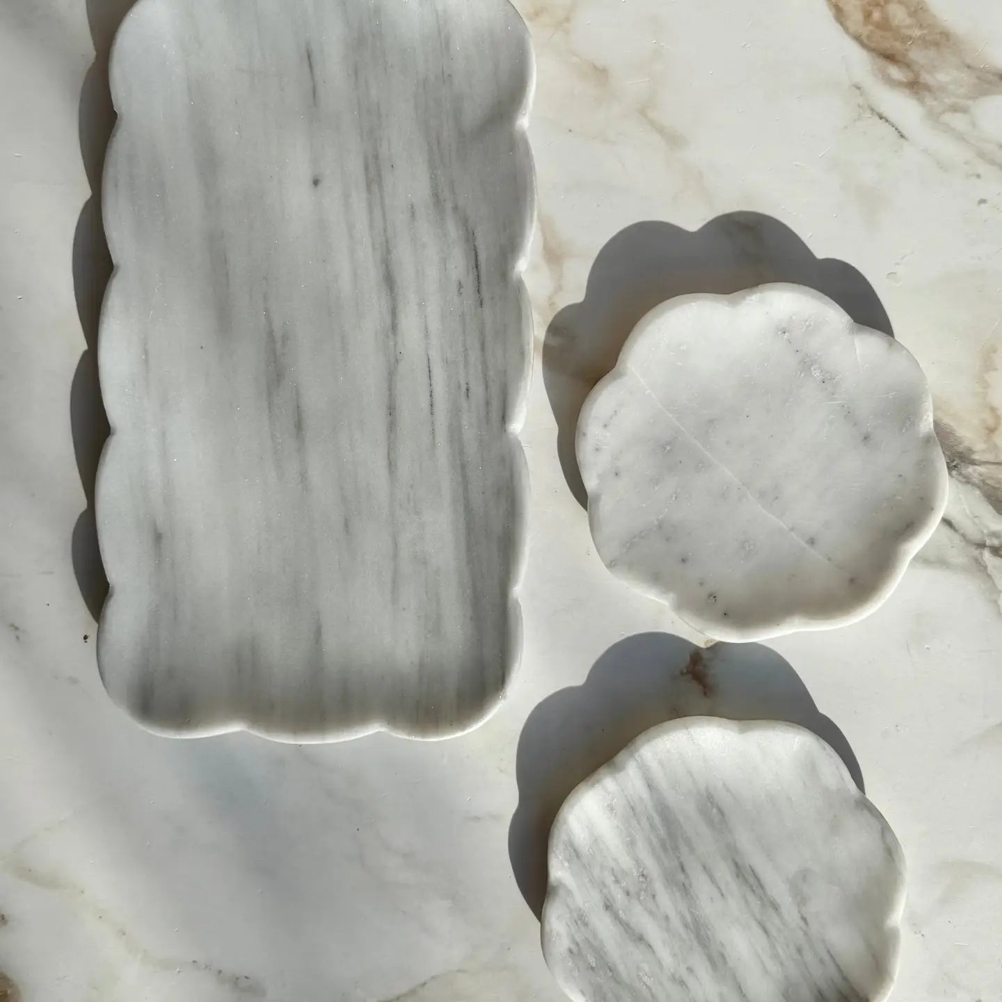 Villa Lua - Josaphine Marble Tray in White – Salchicha